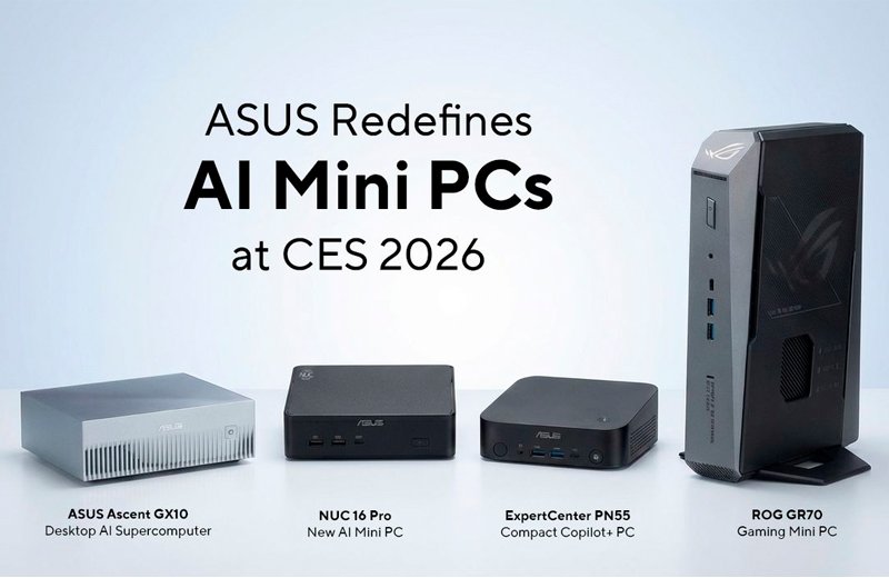 ASUS presenta sus nuevas mini PCs en CES 2026 - Boletin.mx